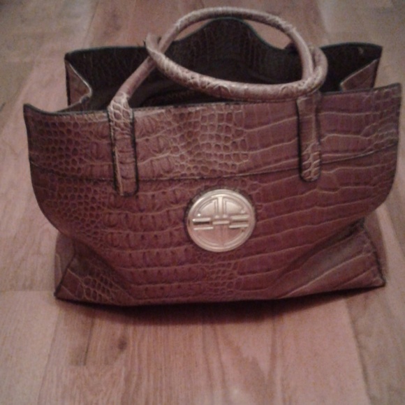 unknown | Bags | Brown Alligator Print Purse | Poshmark